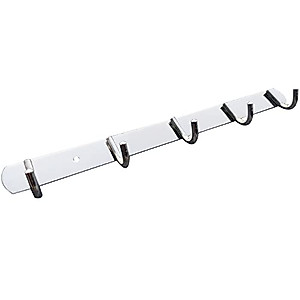 AOLZUNK Coat Rack Wall Mounted, Modern Wall Hooks for Hanging Coat Clothes Hats Bags with 5 Hooks, Heavy Duty Metal Coat Hook Rail for Towel Hat Keys Mudroom Bathroom Entryway