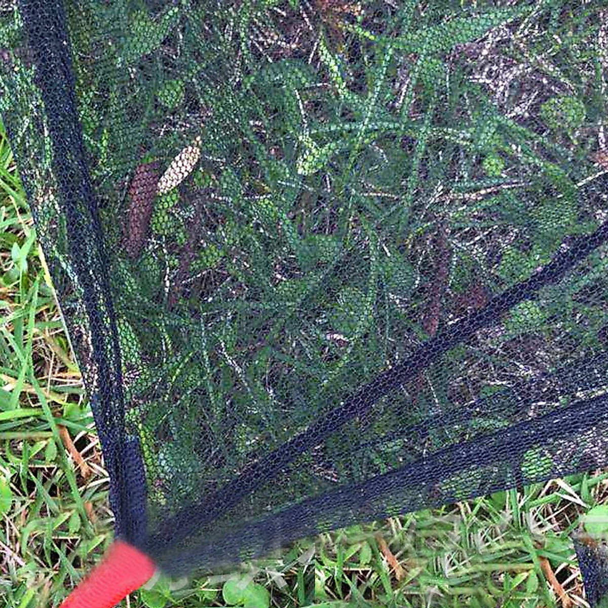 Mosquito Net for Single Camping Bed Blanket High Density Net for Travel Camping Fishing Hiking wiht 4 Pegs & a Carrying Bag Included (Color Black)