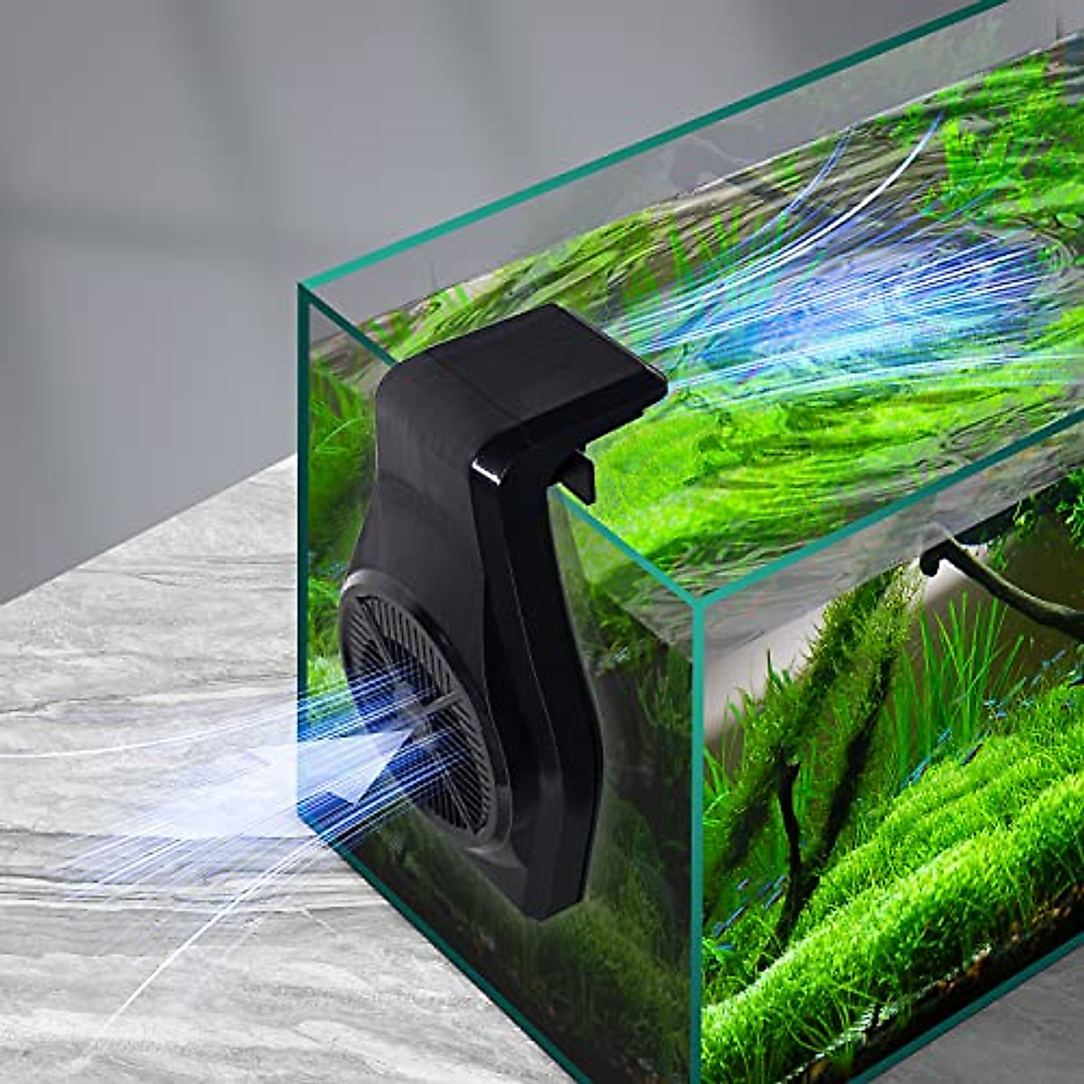 UPETTOOLS Fish Tank Chillers Fan,Aquarium Cooling Fan Cold Wind Chiller for Shrimp、Coral、Tropical and Sea Fish Tank（7-15Gal）