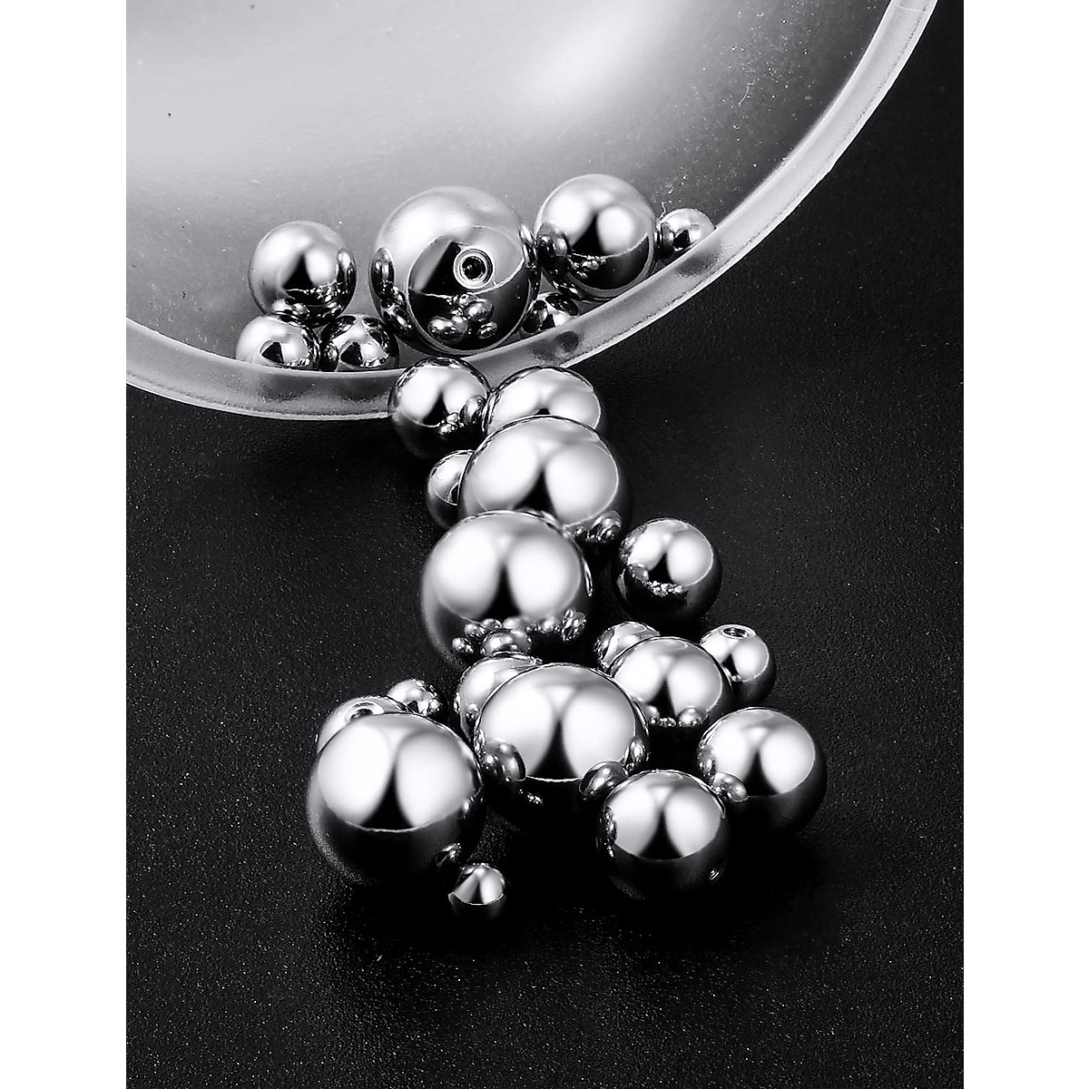 Prjndjw 25Pcs 16G Replacement Balls Externally Threaded Surgical Steel Piercing Balls Industrial Barbell Septum Eyebrow earring Lip Tongue Nipple Belly Button Piercing Rings Parts 3MM 4MM 5MM 6MM 8MM