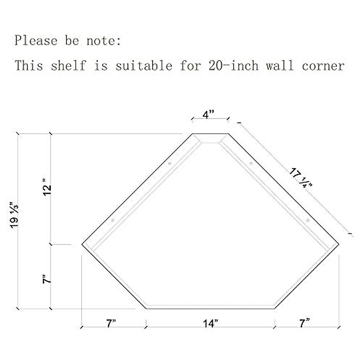 WELLAND Big Size Phoenix Corner Wall Mount Shelf for DVD Players/Cable Boxes/Games Consoles/TV Accessories, White