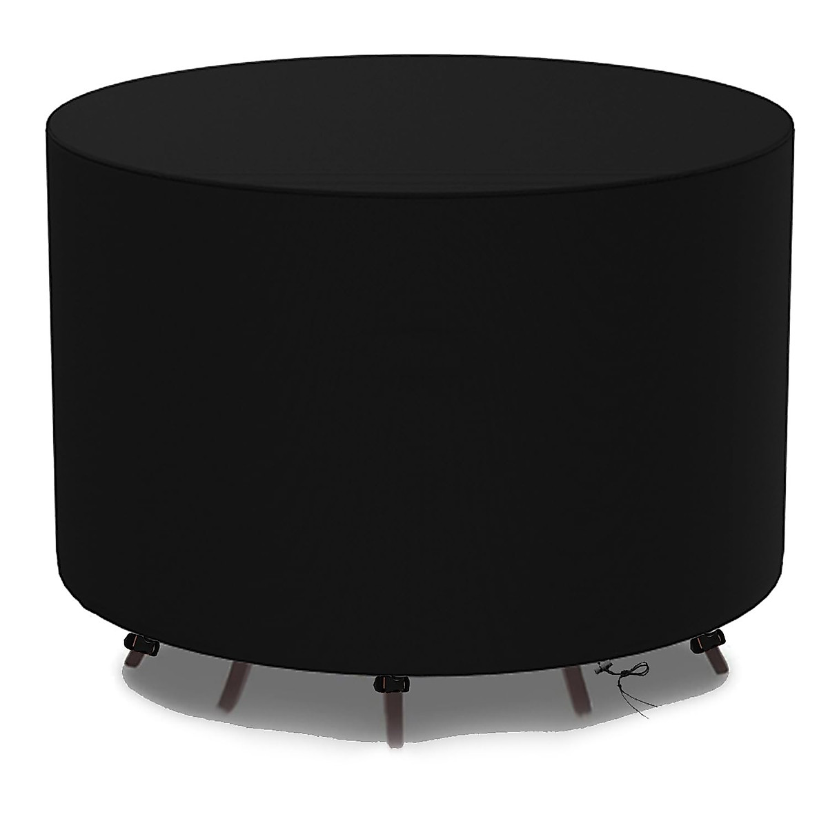 Ziewee Round Outdoor Table Cover Waterproof 600D Round Patio Furniture Covers Patio Table Cover for Table and Chair Sets Rainproof & Snowproof Patio Cover 96" Dia x 36" H / 240x90cm