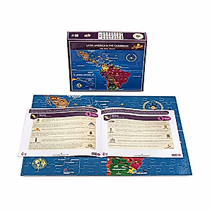 Latin America & Caribbean Map Puzzle – Map of South America – Jigsaw Puzzle-Educational History – 100 Piece Puzzles –The New World Continent – Mexico | Brazil | Chile | Peru | Colombia | South America
