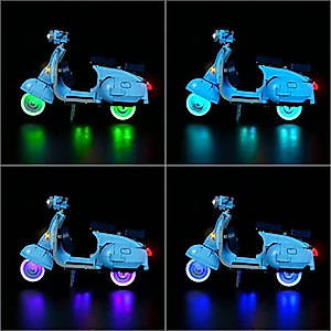 BrickBling Lighting Kit Compatible with Lego Vespa 125 10298 Model Compatible with Lego Vespa 10298-Remote Control Version (Not Included Model)