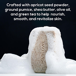 MARLOWE. Best Sellers Kit No. 203, Features Signature No. 102 Original Body Scrub Soap Bar, No. 121 Facial Cleanser & No. 123 Facial Moisturizer, Great Gift for Men