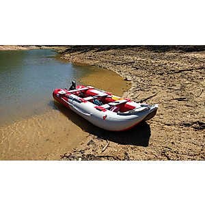 BRIS 14.1 FT Inflatable Kayak Fishing Tender Inflatable Poonton Boat with Air Floor