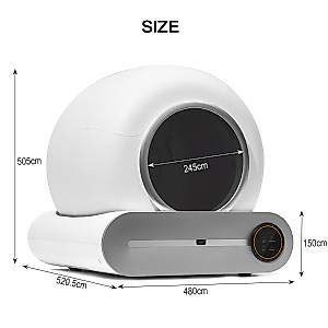 TAKOYI Self-Cleaning Cat Litter Box with APP Control, Large Capacity 65L+9L Box, No Scoop Ionic Deodorizer & Health Monitor & Litter Mat
