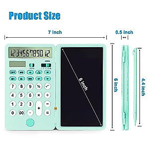 Aucanla Calculator with Notepad,12-Digit Large Display Desk Calculator,Rechargeable and Solar Basic Calculator for Office,School and Business
