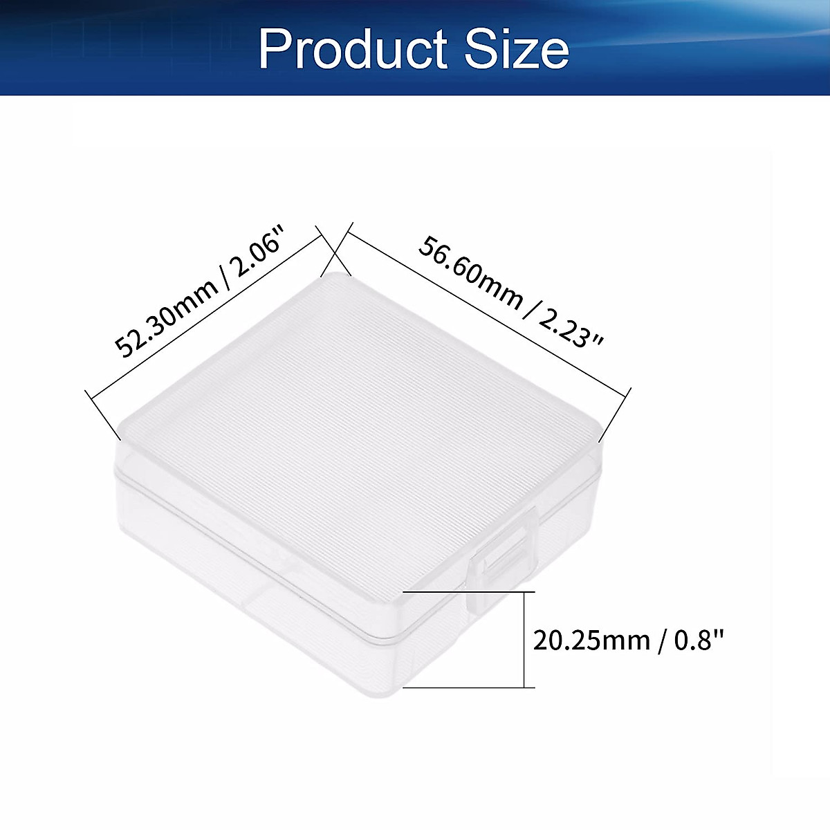 Heyiarbeit Battery Storage Case Holder Box for 2 9V Batteries, Clear Color (1 Pack)