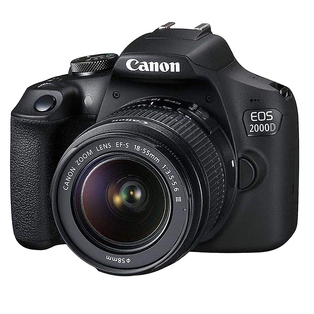 Canon EOS 2000D (Rebel T7) DSLR Camera w/EF-S 18-55mm F/3.5-5.6 Zoom Lens+ 64GB Memory + Flash + Sling Case + Steady Grip Pod + Tripod + Filters + Software + More (34pc Bundle)
