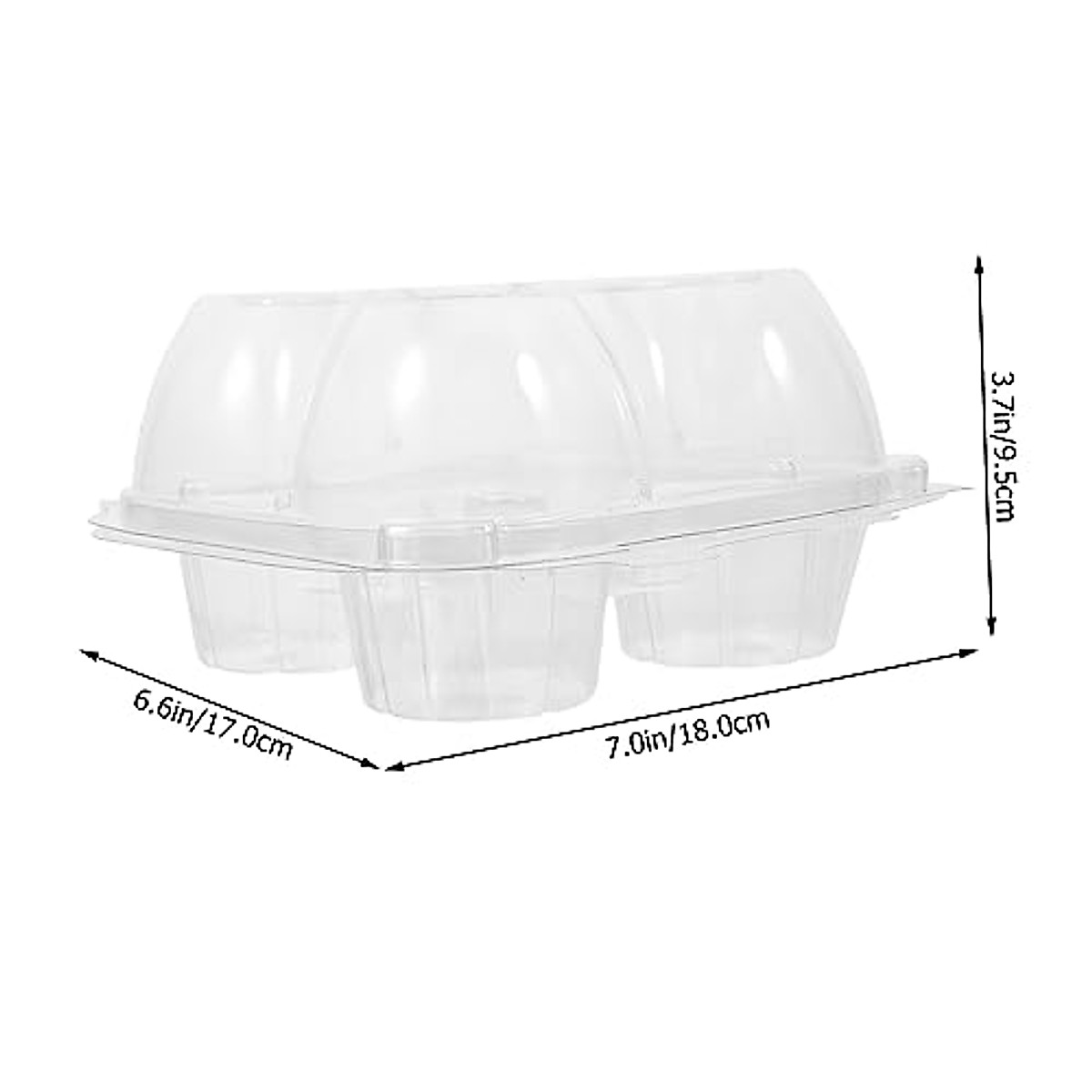 Zerodeko 30 pcs Four piece cake box mini containers clear container with lid mini paper cups transparent cupcake holders cake containers with lids muffin gifts carriers egg tart container