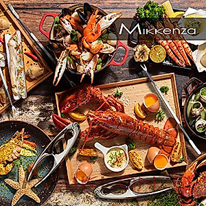 Lobster Crackers and Picks Set - Premium Metal Crab Crackers with Non-slip Grip; Stainless Steel Picks & Forks. Seafood Crackers for Crab Claws. Best Nut Cracker Tool for Pecan, Walnut, Nut Shells