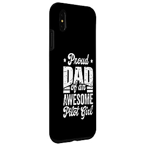 iPhone XS Max Dad Of Pilot Girl Airplane Aviation Aircraft Plane Case