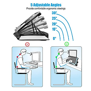 MAX SMART Laptop Lap Pad Laptop Stand with Attached Mouse Pad, Cushion and USB Cooling Fan, Non-Slip Heat Shield Tablet Computer Stand for Sturdy Work Station for Home, Office, Bed Sofa, Couch and Car