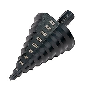 Jerax tools 1/4" - 2" Large High Speed Steel Step Drill bits, Doubles Flutes Large Step Bits for Hole Drilling in Iron, Copper, Aluminum, Wood, Plastic…