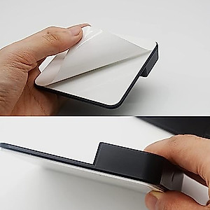 4pcs Adhesive Shower Curtain Rod Holder Adhesive Wall Mounted Shower Curtain Rail Holder Black Shower Curtain Rod Holder with Screws Shower Rod Retainer for Bathroom Bedroom (Curtain Rod Not Included)