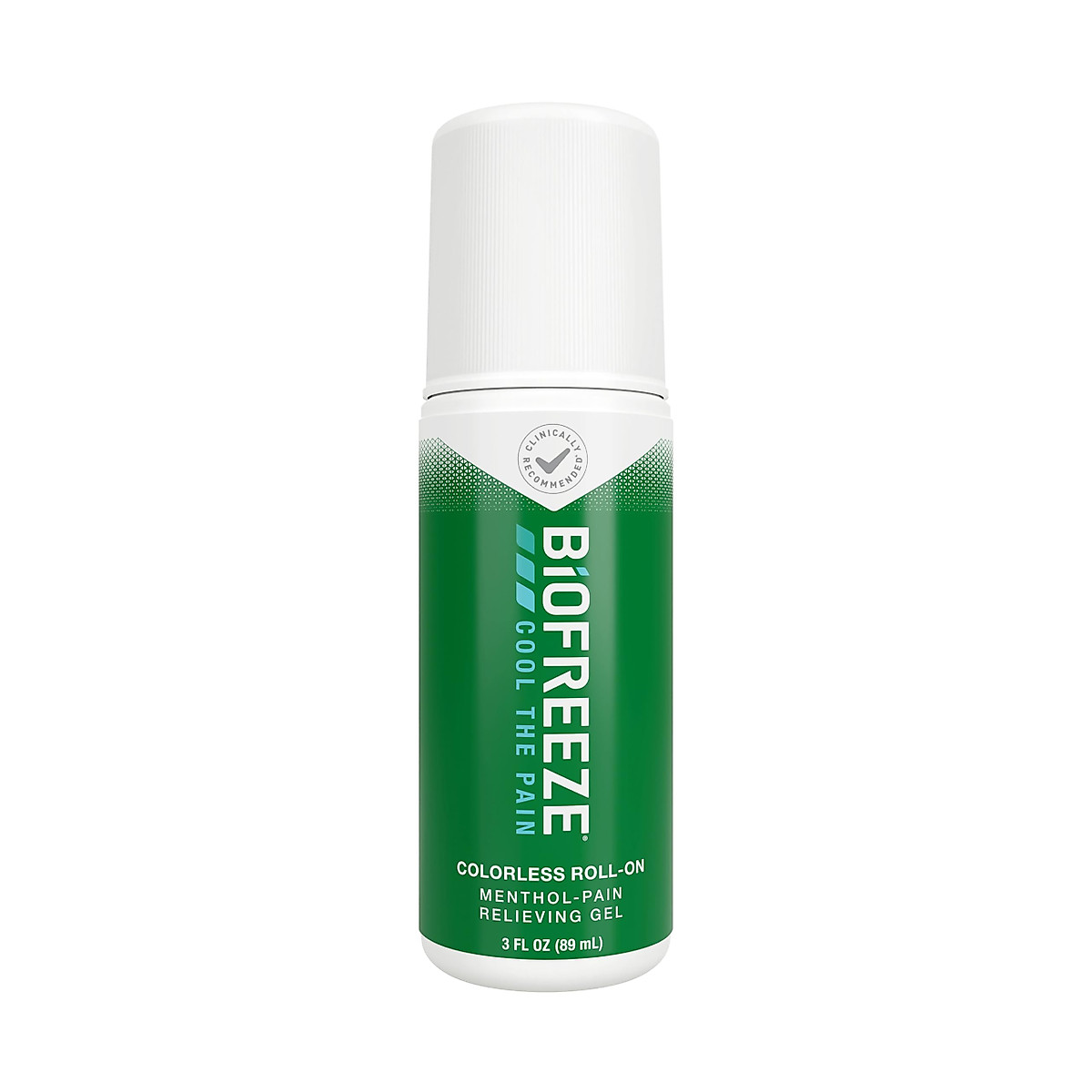 Biofreeze 11827 Roll-On Pain-Relieving Gel, 3 FL oz, Colorless Topical, Backache, Strains, Bruises, & Sprains