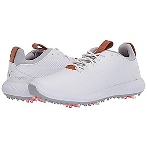 Puma Golf Unisex-Kid's Ignite Pwradapt 2.0 Golf Shoe, Puma White-Puma White, 2 M US Little Kid