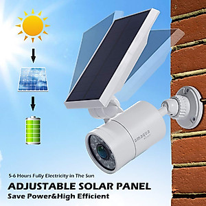 Solar Motion Sensor Lights Outdoor 9-Watt(110W Equ.) 1400-Lumen Aluminum Solar Motion Spotlights Flood Security for Outside Garden Driveway Garage Home, 2-Year 100% FREE Warranty Guarantee(White)