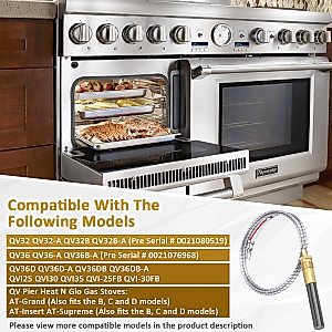 Fugedox 24" 750mv Thermopile Generators 750 Millivolt Thermopile Replacement Part Number r1054,7533113, 1950-001, 071515, 53374 for Heat Glo Heatilator,Fireplace Thermopile Replacement Fireplace