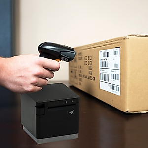 Star Micronics BSH-HR2081BT Wireless Bluetooth 1D/2D Barcode Scanner Compatible with mC-Print and mPOP, Black