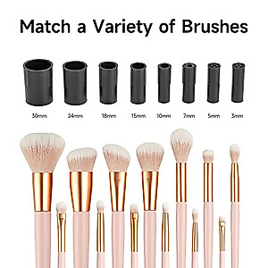 JZLUCKY Electric Makeup Brush Cleaner and Dryer Machine, Upgrade Super Fast Portable Brushes Cleaner, Wash and Dry Brushes in Seconds, Cosmetic Spinner Cleaner for Most Size Brushes(black)