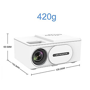 QFWCJ Portable Mini Projector PTY60 Support 1080P LED Home Theater Media Mobile Player Home Office Video Projector (Color : Black Mirroring, Size : 139 * 102 * 63mm)