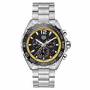 Tag Heuer Formula 1 CAU1115 Mens Quartz Watch Black Dial Chronograph Ss 41mm