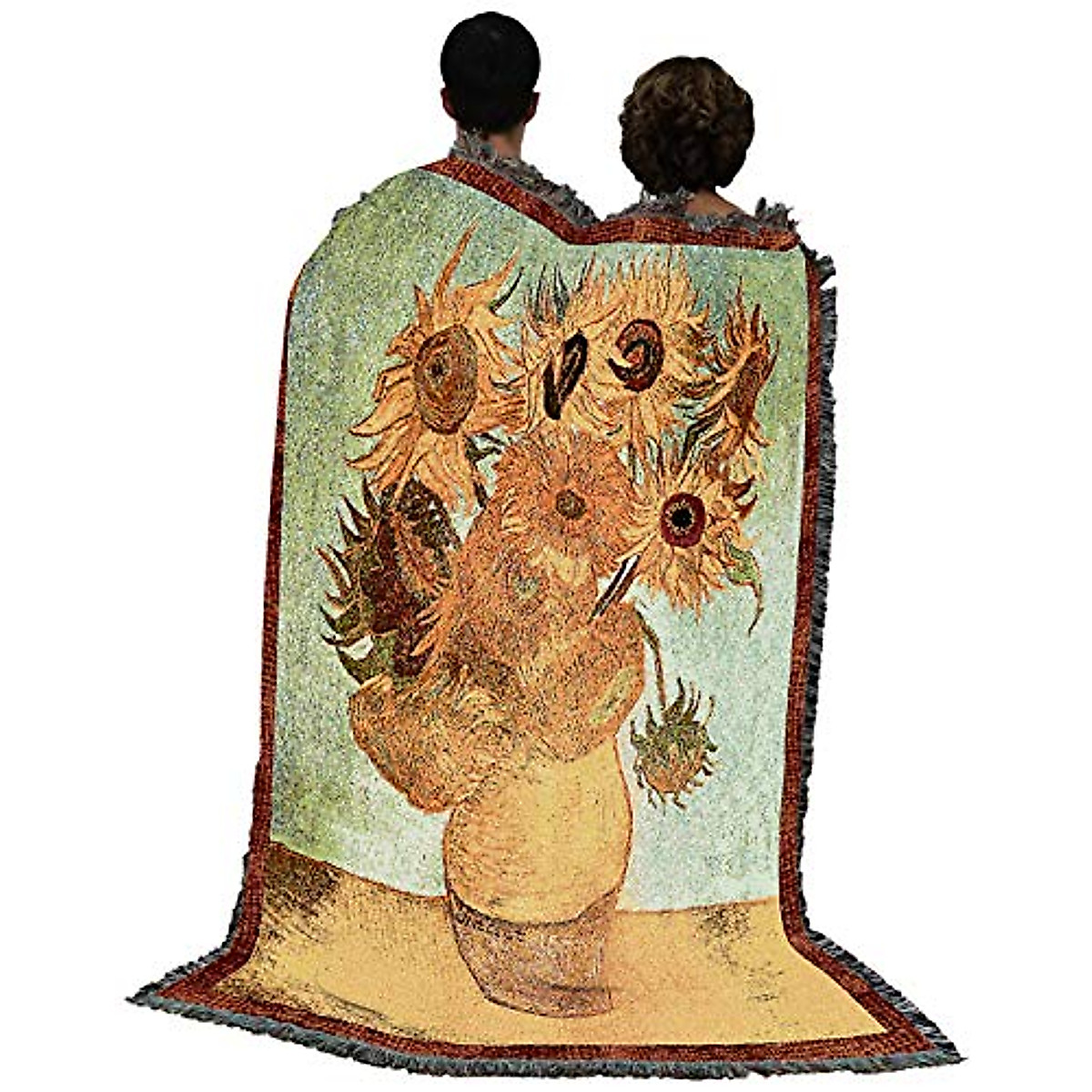 Pure Country Weavers Vase with Twelve Sunflowers Blanket by Vincent Van Gogh - Fine Art Gift Tapestry Throw Woven from Cotton - Made in The USA (72x54)