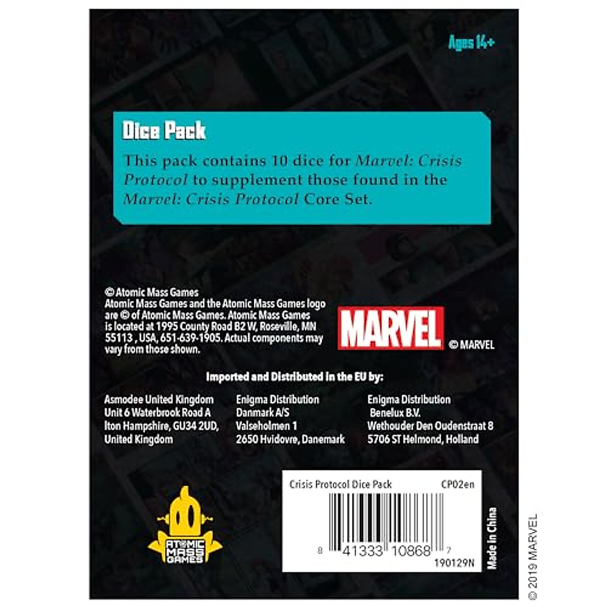Marvel Crisis Protocol DICE PACK | Miniatures Battle Game | Strategy Game for Adults and Teens | Ages 14+ | 2 Players | Average Playtime 90 Minutes | Made by Atomic Mass Games