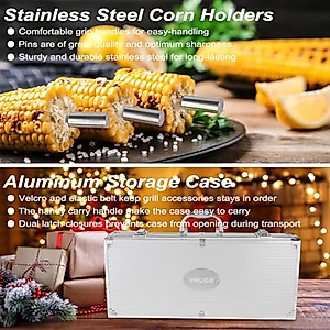 POLIGO 24PCS BBQ Tools Set Grill Accessories for Outdoor Grill Utensils Stainless Steel Grilling Tools Set for Fathers Day Birthday Present, Barbecue Accessories Kit Ideal Grilling Gifts for Men Women