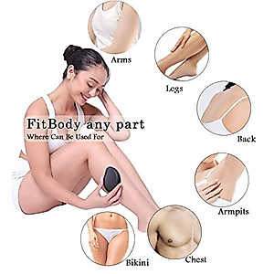 Crystal Hair Eraser for Women and Men, Magic Back Arms Legs, Reusable Remover Painless Exfoliation Removal Tool, fast easy BLUE 1 count