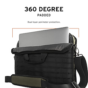 URBAN ARMOR GEAR UAG Tactical 15-inch Slim Brief, fits most devices up to 15-inch to 16-inch, Rugged Protective Slim Secure Laptop Tablet Carrying Bag with Shoulder Strap, Olive