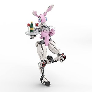 IVVTNHZ Bunny Girl Building Block Set, Bunny Girl Figure Creative Toy Hand Made Collection, suitable for friends Boys Girls (468 Pieces)