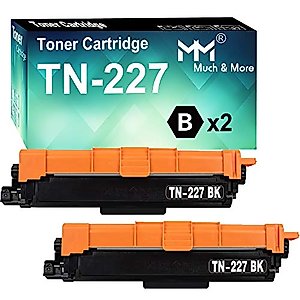 MM MUCH & MORE Compatible Toner Cartridge Replacement for Brother TN-227 TN227 TN227BK TN223 use for MFC-L3770CDW MFC-L3750CDW HL-L3230CDW HL-L3290CDW HL-L3210CW MFC-L3710CW (2 Black)