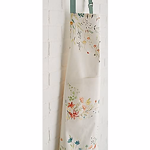 Maison d' Hermine Colmar 100% Cotton 1 Piece Kitchen Apron with an Adjustable Neck & Visible Center Pocket with Long Ties for Women Men | Chef (27.50"x31.50")