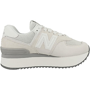 New Balance Women's 574+ Sneakers, Reflection | Rain Cloud, Grey, 10 Medium US