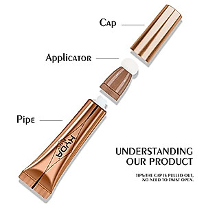 KYDA Blush Beauty Wand, Shimmer Face Blush with Cushion Applicator, Natural Pearl Finish, Silky Smooth Creamy Formula, Lightweight Blendable Blush Rouge Stick, by Ownest Beauty-Pearl Pink