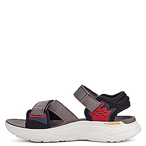 Teva Men's Zymic Sandal, Grey/Red, 10