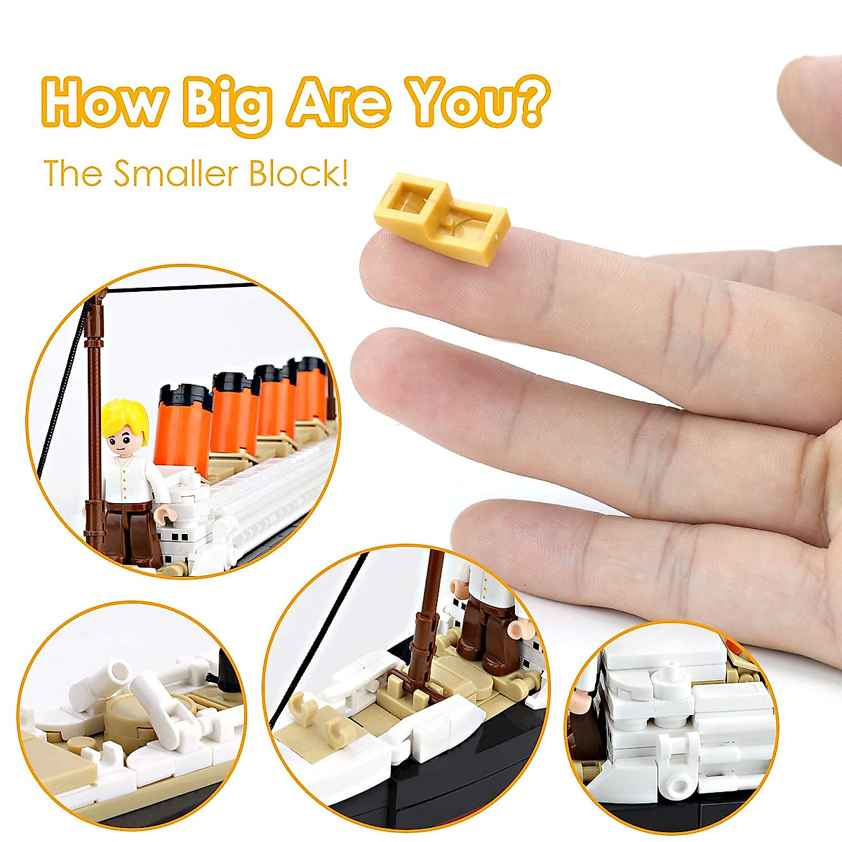 SuSenGo Building Block Kit for Titanic-481pcs Bricks Toy Building Sets for Adults Kids Educational Toys