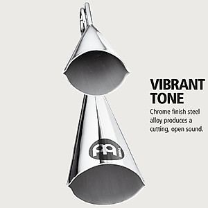 Meinl Percussion STBAG2-CH Tonally Matched Chrome Finish Steel Handheld A-Go-Go Bells, Large