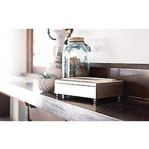 Cottage Garden Confirmation Holy Ghost Shall Teach Matte Ivory Rope Trim Petite Music Box Plays Ave Maria