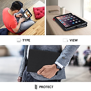 Logitech Type+ Protective iPad Air 2 Case with Integrated Keyboard – Two Viewing Positions – Designed for Typing and Tapping – Powered with Wireless Bluetooth® – 30-Foot Wireless Range – Black