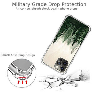 Sundwugzh Watercolor Tree Spruce Case Compatible with iPhone 13 Pro Max, Green Forest Nature Art Case for iPhone 13 Pro Max for Teen Men Women, Trendy Cool TPU Bumper Case Cover