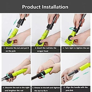 Air Broom as Seen on TV, with 51in Long Handle Magic Broom Sweeper, Flex Broom for Concrete Floor,Bathroom Tile