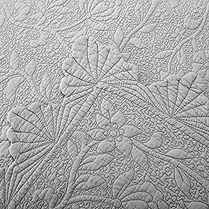 Brandream 6PC Luxury Bedding Quilt Set Queen King Size Farmhouse Quilt Bedspread Set Cotton Shabby Antique Bedroom Set