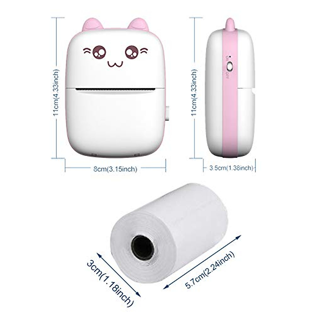 Get 5 Rolls KASCLINO Thermal Paper for Your Mini Printer