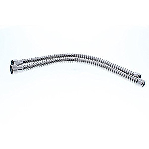 Universal Dietz-Type Stainless Steel 7" Headlights & 12" Conduit Set: High-Low Beam Halogen Bulb, Drilled Mounting Stud for Clean Wiring, Polished Ferrules, Protection for Exposed Wires