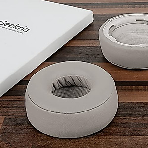 Geekria QuickFit Protein Leather Replacement Ear Pads for Sony WH-H800 Headphones Ear Cushions, Headset Earpads, Ear Cups Repair Parts (Golden)