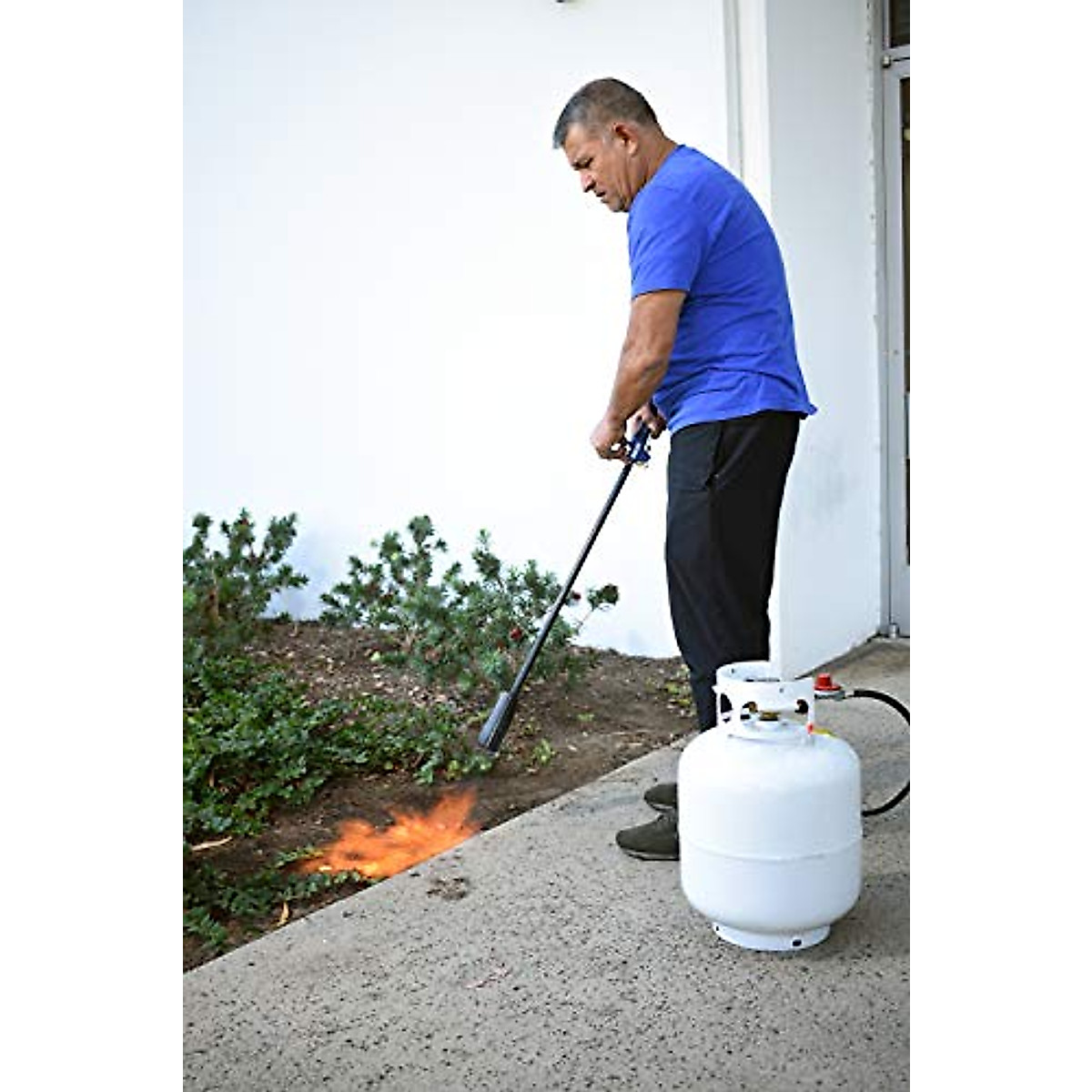 Flame King YSNPQ1000T 100,000 BTU Propane Torch Kit Heavy Duty Weed Burner, 10-ft Hose Regulator Assembly